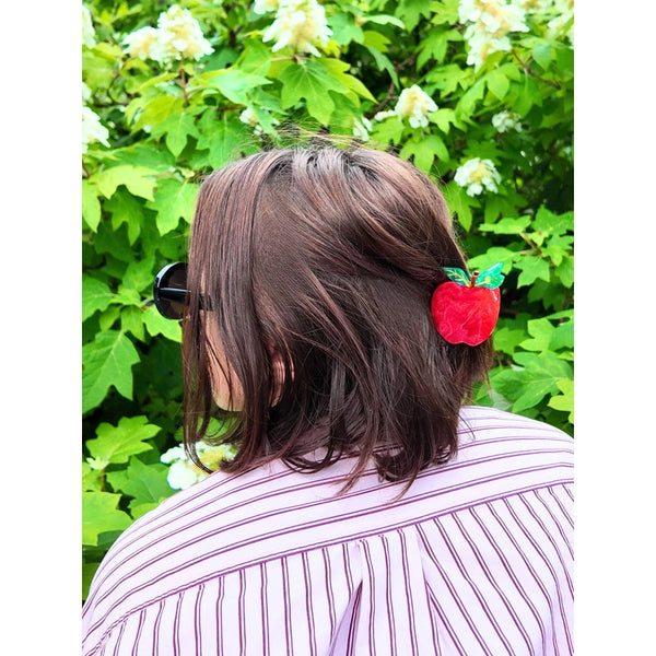 Hand-Painted Mini Apple Hair Clip - Getty Museum Store