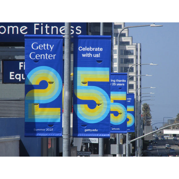 Getty 25th Anniversary Street Banner (Set of 2) - Getty Museum Store