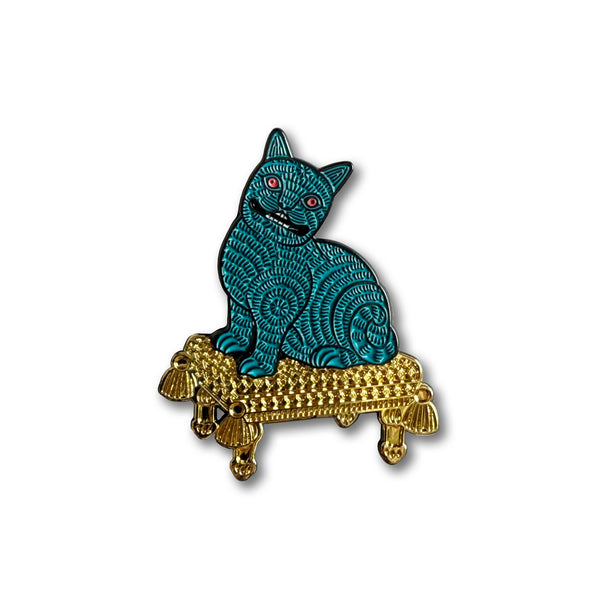 Purrquoise Enamel Pin - Getty Museum Store
