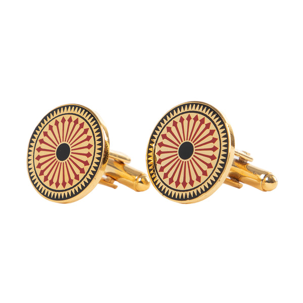Mosaic Floor Round Cuff Links - Getty Museum Store