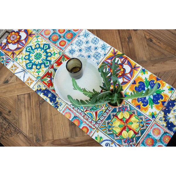 Italian Tile Table Runner - Getty Museum Store