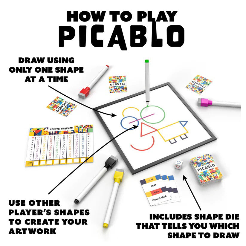 Picablo - The Shape Drawing Party Game - Getty Museum Store