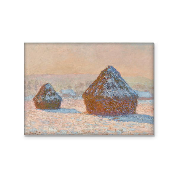 Magnet - Wheatstacks, Snow Effect, Morning - Getty Museum Store